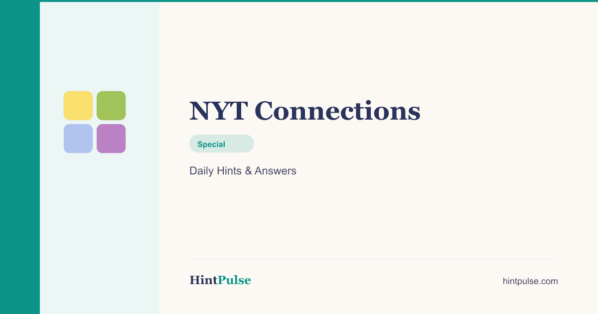 NYT Connections Answers Archive — All Past Solutions & History